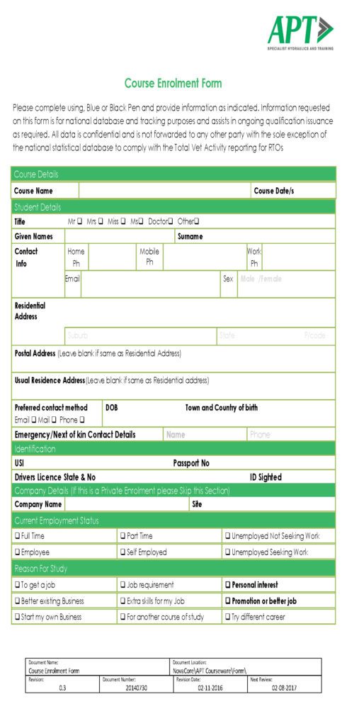 course-enrolment-form_page_1 - APT Training