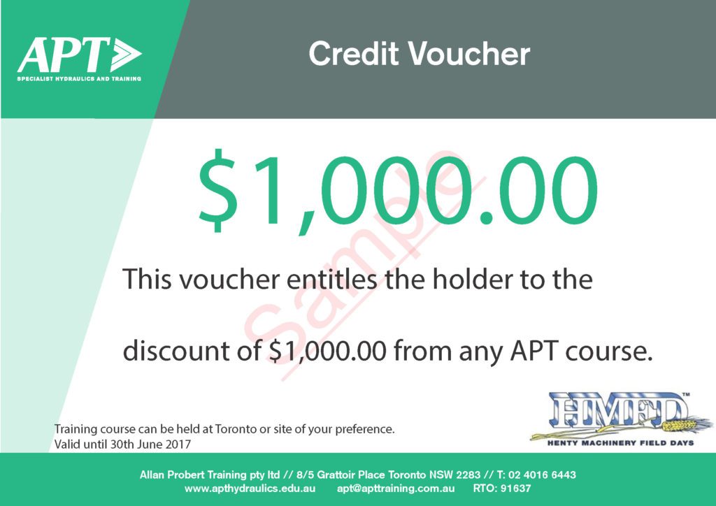 Winner of $1000 Training Voucher - APT Training